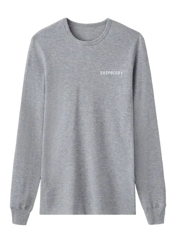 GV GALLERY Schwarzeneggar Thermal Long Sleeve Shirt - Grey