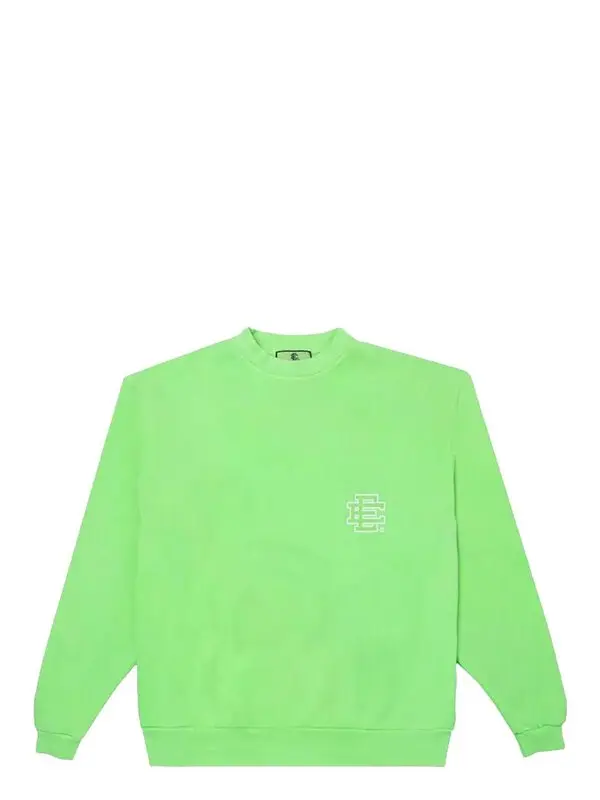 ERIC EMANUEL Ee Logo Print Crew Neck Sweater - Green