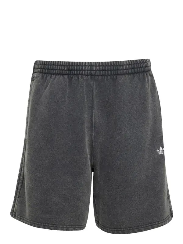 Adidas Originals Trefoil Essentials Washed Fleece Shorts - Black