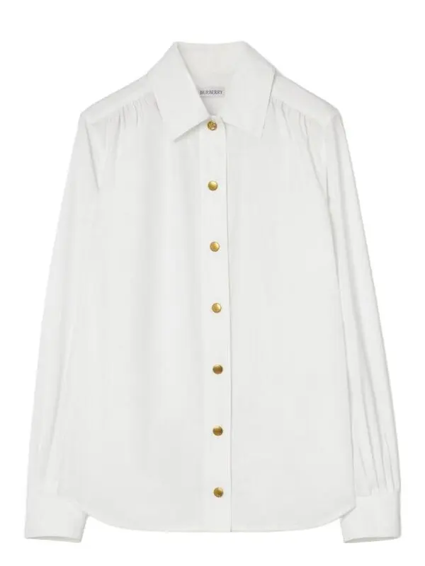 Burberry Cotton Poplin Blouse - White
