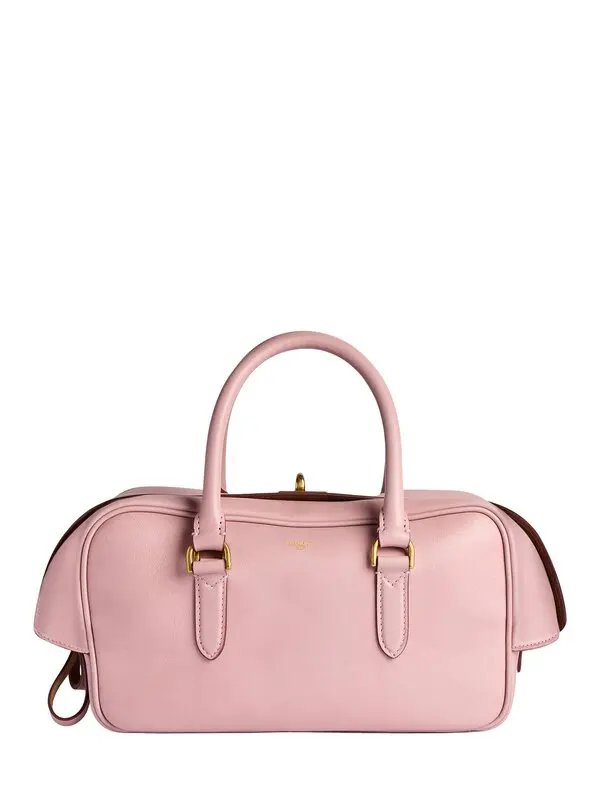 Balenciaga Lambskin Le 7 Bowling Bag - Pink