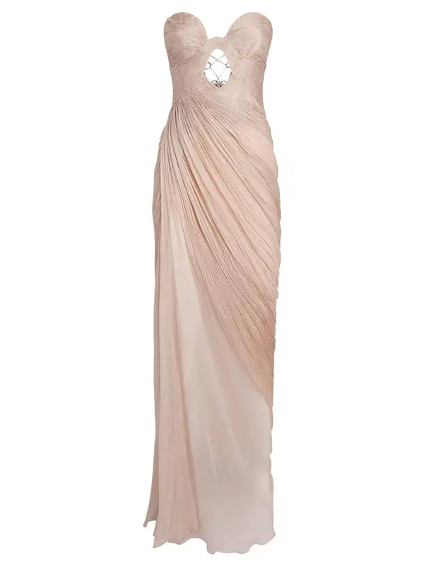 MARIA LUCIA HOHAN Strapless Draped Gown - Pink