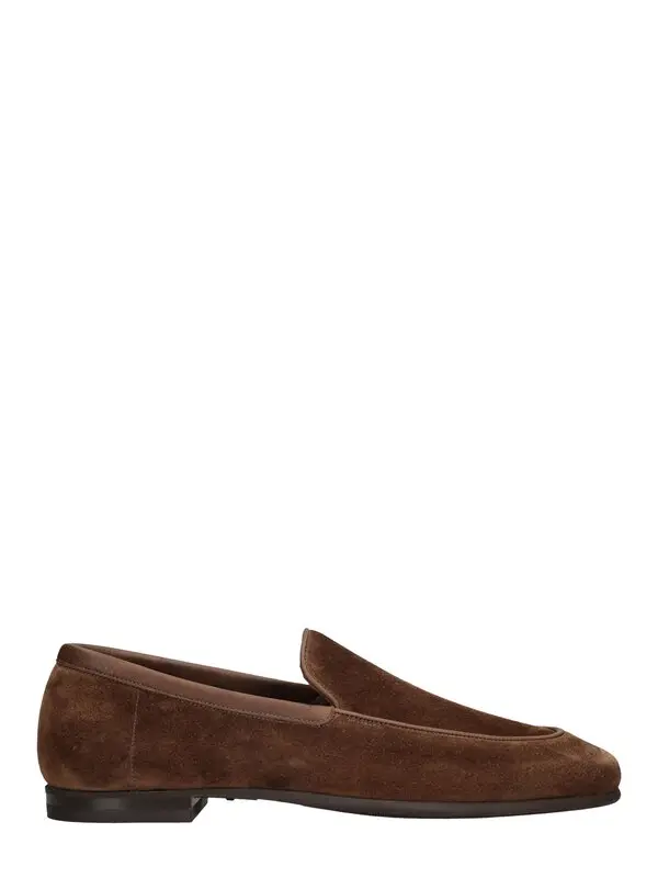 John Lobb Suede Tyne Ii Loafers - Brown