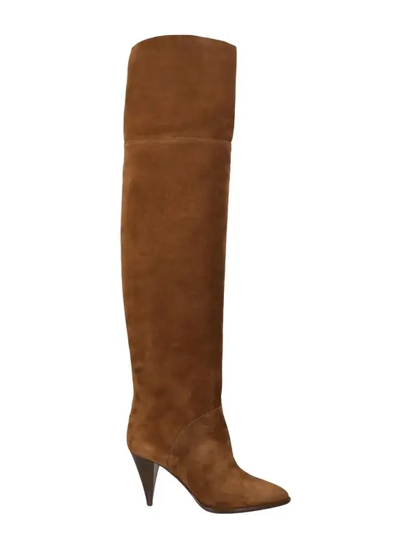 Casadei Suede Over-the-knee High Heel Boots - Brown