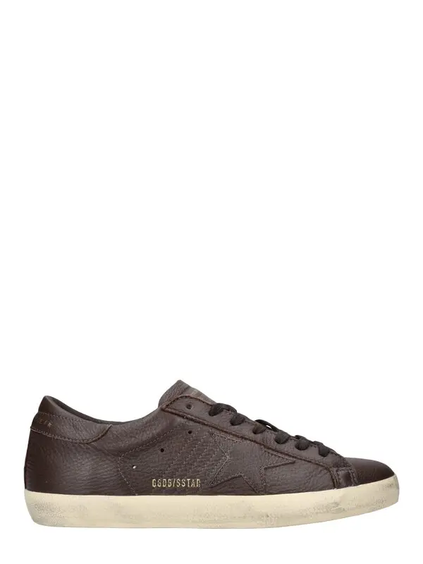 GOLDEN GOOSE Leather Super-star Sneakers - Brown