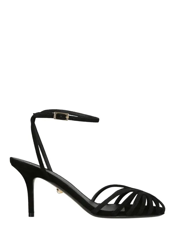 ALEVI MILANO Suede Blake Heeled Sandals - Black