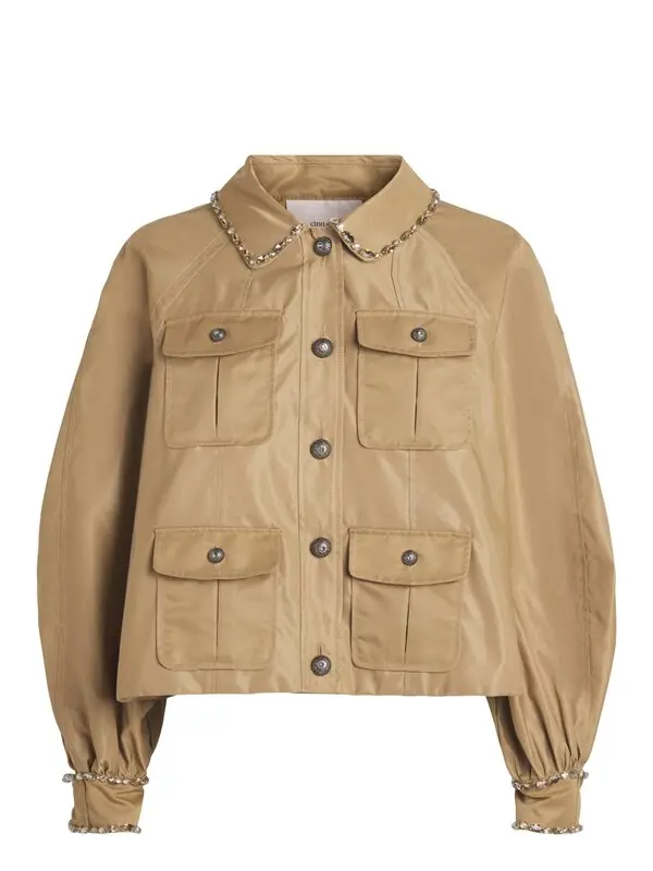 Cinq À Sept Adami Embellished Utility Jacket - Brown