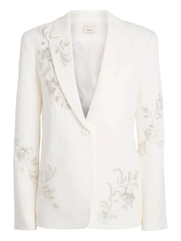 Cinq À Sept Rococo Embroidered Blazer - Ivory