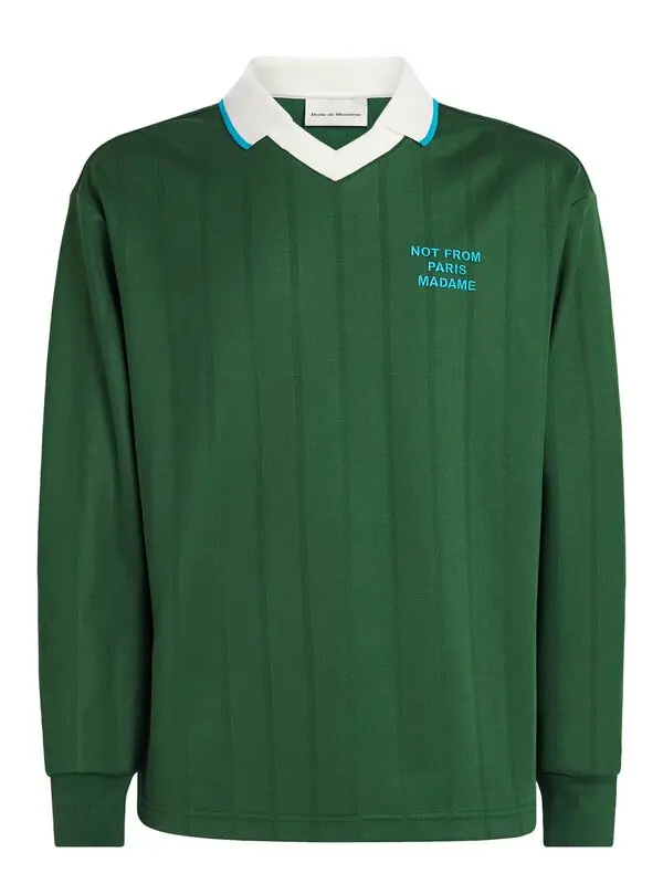 Drole De Monsieur Slogan Polo Shirt - Green