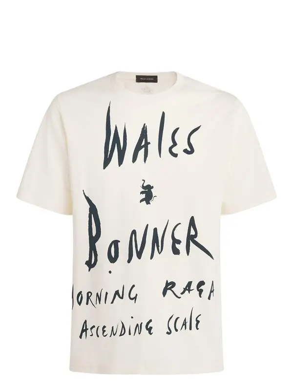 WALES BONNER Cotton Raga T-shirt - Ivory