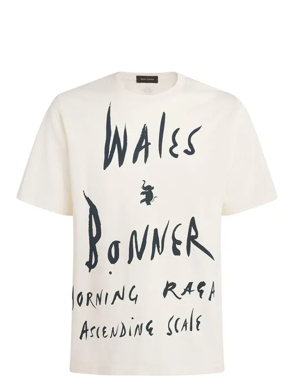 WALES BONNER Cotton Raga T-shirt - Ivory