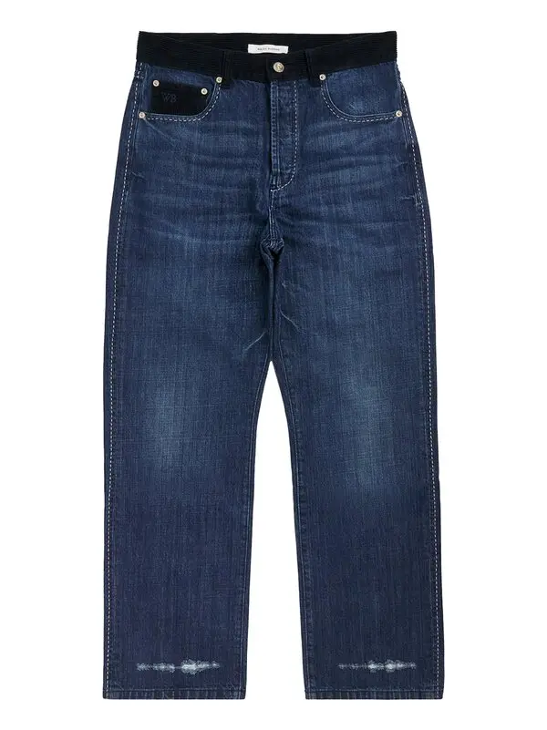 WALES BONNER Studio Straight Leg Jeans - Blue
