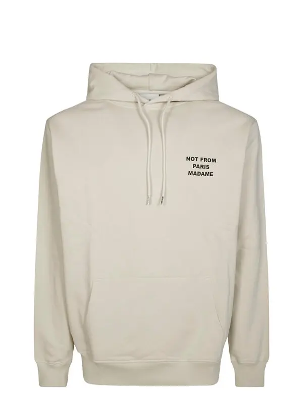 Drole De Monsieur Slogan Hoodie - Bianco