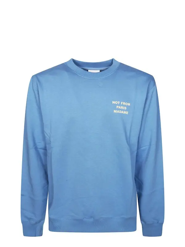 Drole De Monsieur Slogan Hoodie - Blu