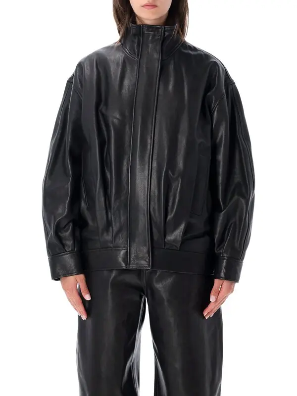 ARMA Leather Tailored Coat - Nero