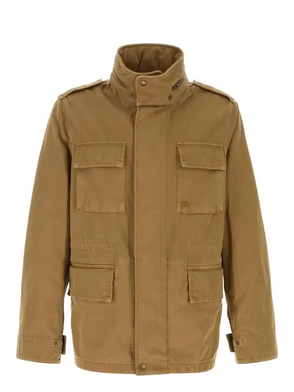 Burberry Cotton Utility Jacket - Camel