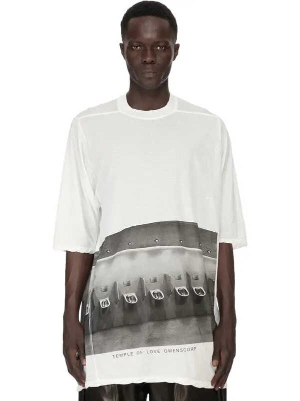 Rick Owens Oversized Crewneck T-shirt - Bianco