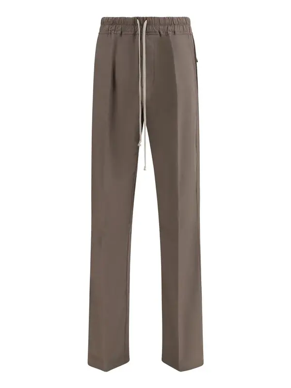 Rick Owens Drawstring Waist Mini Cargo Pants With Side Slit And Back Flap Pockets - Grigio