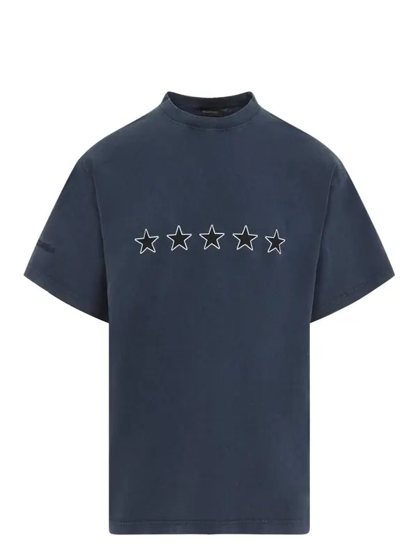 Balenciaga Twisted Cotton T-shirt - Blue