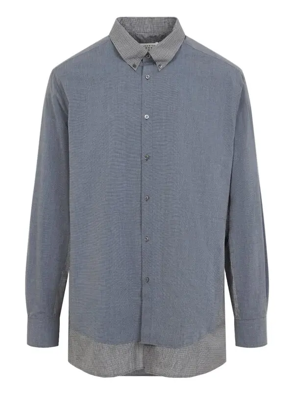 MAISON MARGIELA Double-layer Cotton Shirt - Blue