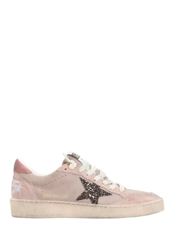 GOLDEN GOOSE Ball Star Glitter Patch Sneakers - Cameliachy