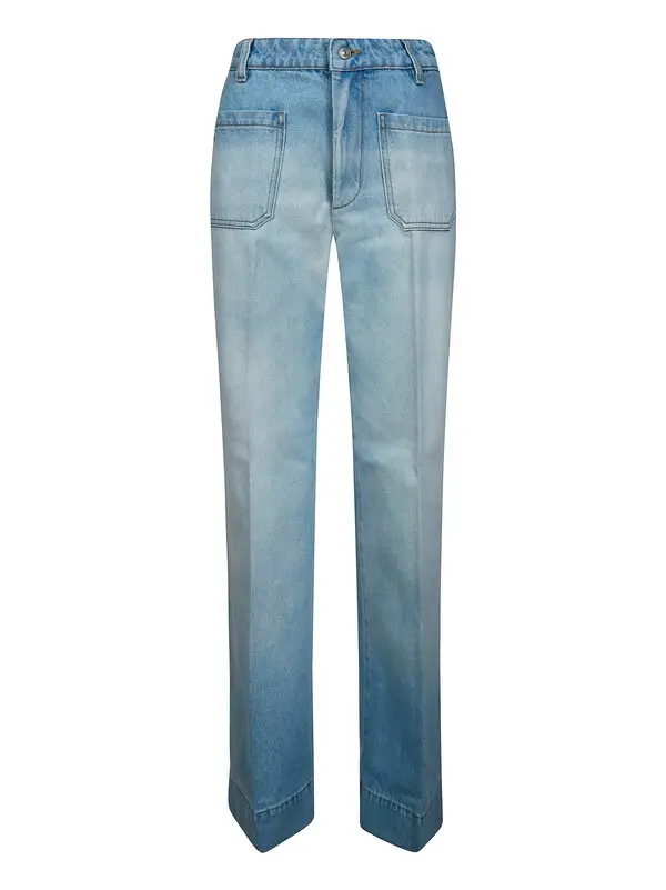 Victoria Beckham Alina Regular Fit Jeans - Blu