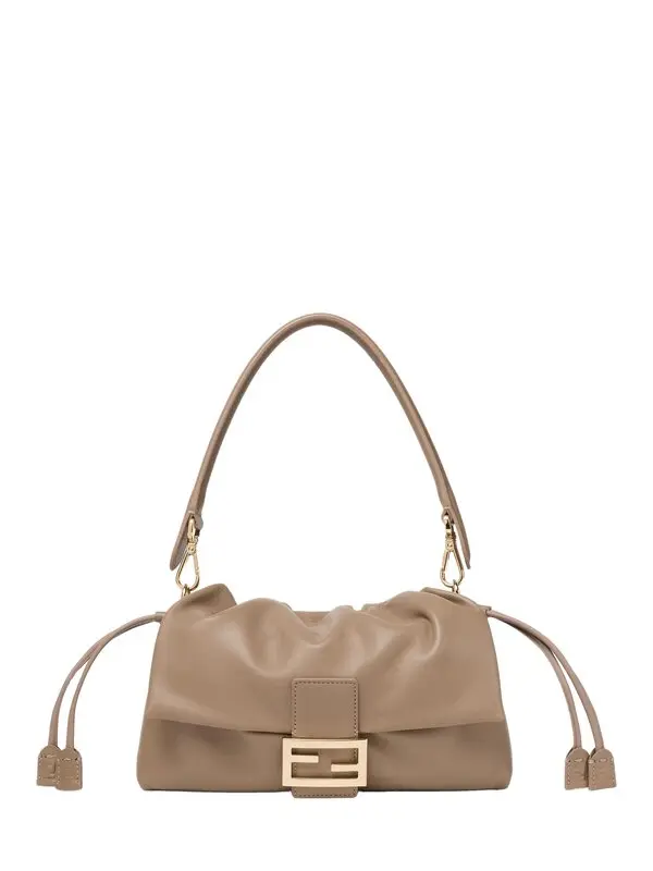 Fendi Mini Lamb Leather Shoulder & Crossbody Bag - Grigio