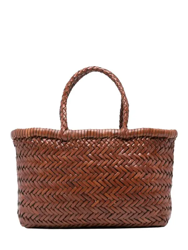 Dragon Diffusion Mini Woven Leather Tote Bag - Marrone