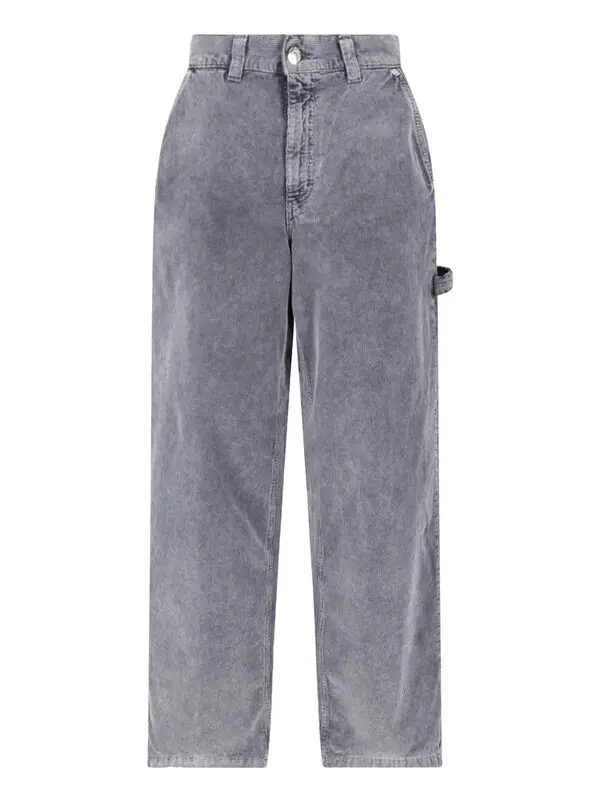 HAIKURE High-rise Straight-leg Corduroy Pants - Grey