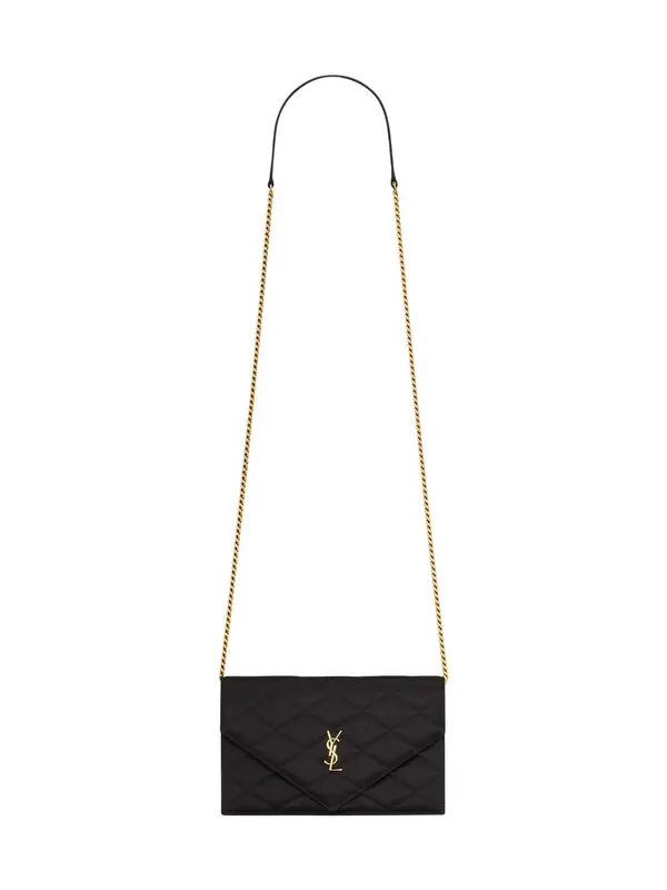 Saint Laurent Mini Quilted Shoulder Bag With Cassandre Detailing - Nero