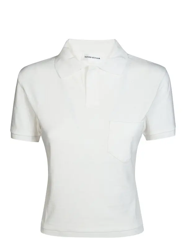Victoria Beckham Tailored Polo Top - Bianco