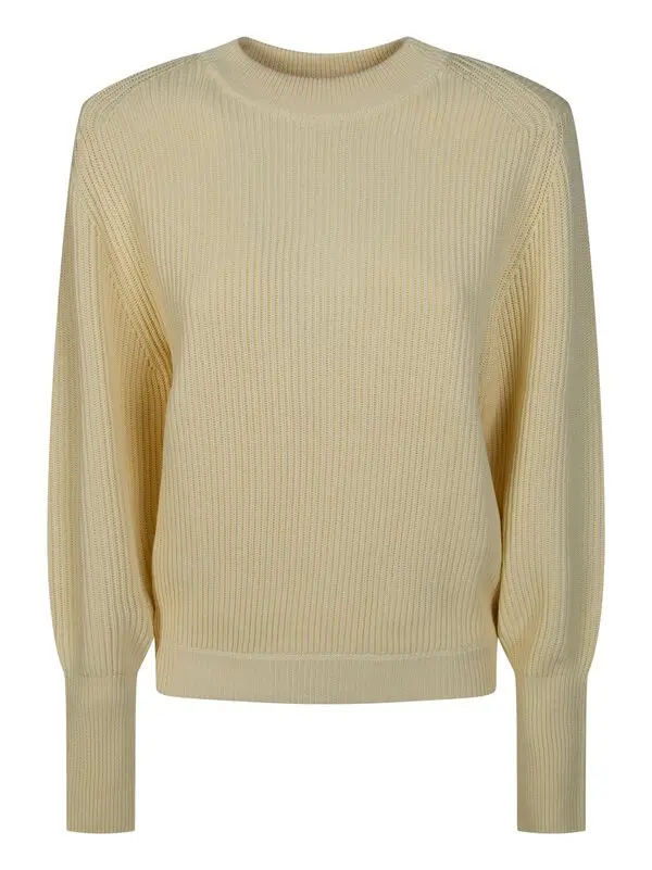 Victoria Beckham Relaxed Fit Crew Neck Sweater - Beige