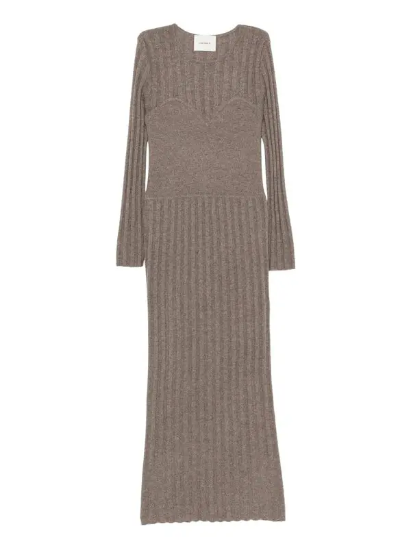 LISA YANG Cashmere Knit Crewneck Sweater - Marrone