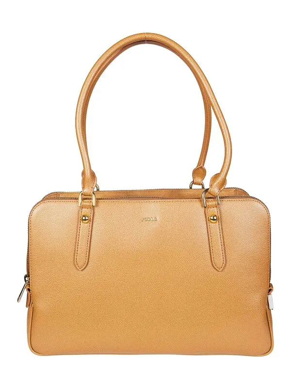 Furla Giulia Large Boston Handbag - Marrone