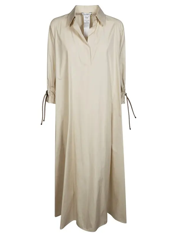 Max Mara Poplin Gown - Beige