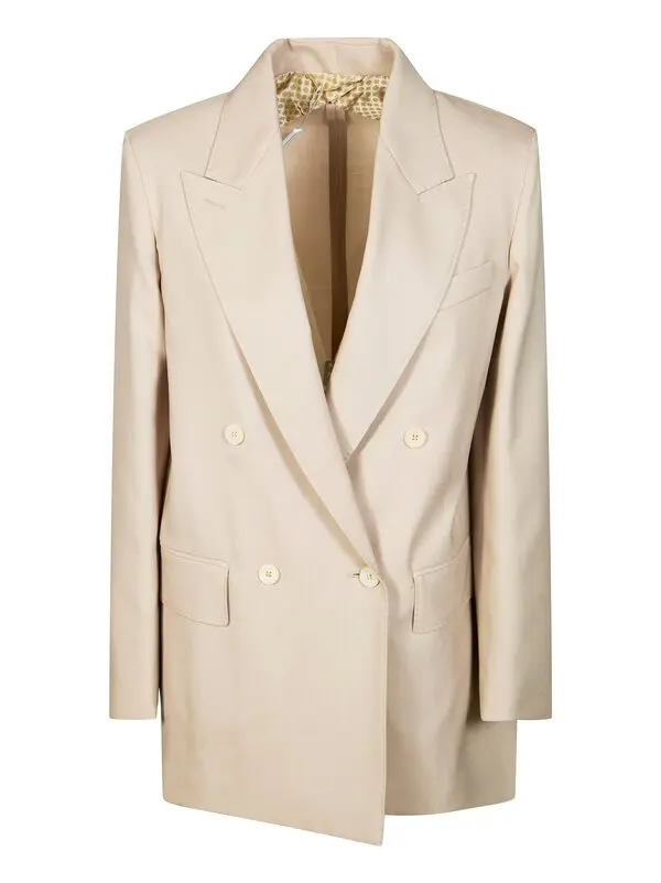 Max Mara Double-breasted Wool Blazer - Marrone