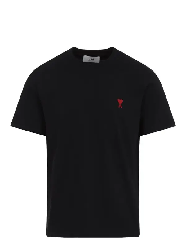 AMI Paris Classic Organic Cotton T-shirt For - Black