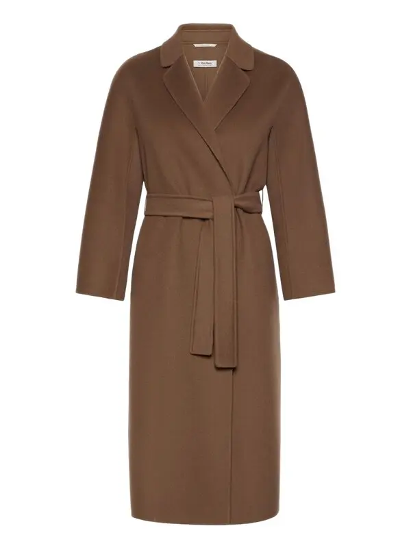 Max Mara Hand-sewn Double-drape Wool Jacket - Marrone