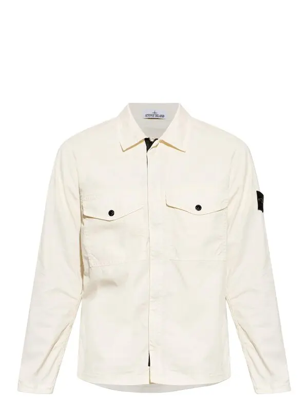 Stone Island Compass Patch Shirt Jacket - Ivory