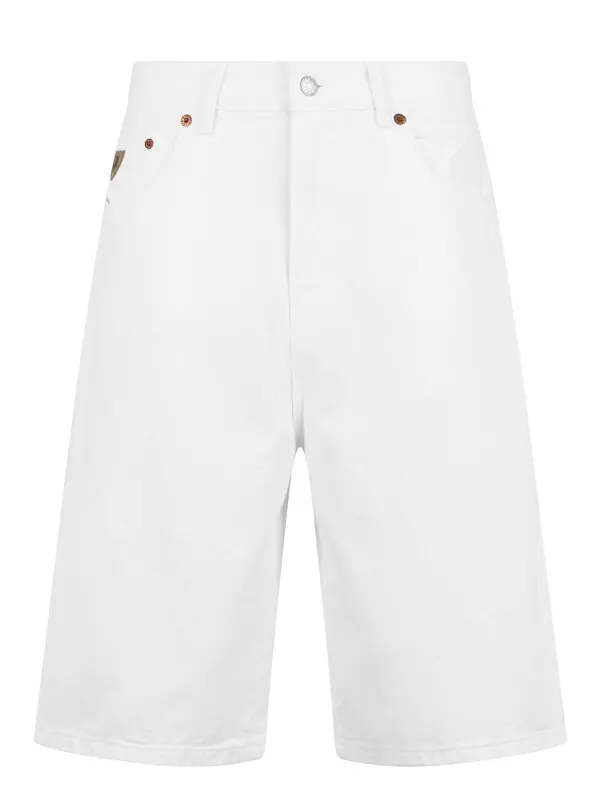 LOIS Cotton Denim Shorts - White
