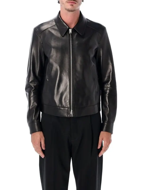 TOM FORD Nappa Leather Blouson Jacket - Nero