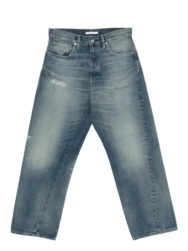SUNFLOWER 100% Cotton Twisted Seam Denim Jeans - Blu
