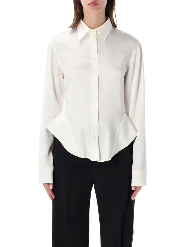 Stella McCartney Acetate-viscose Draped Shirt - Bianco