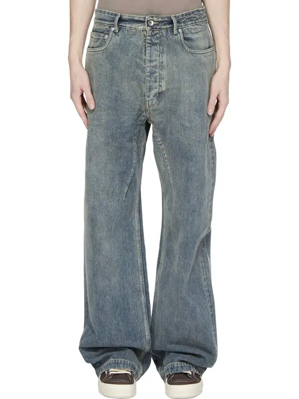 Rick Owens Mid-rise Loose-fit Cotton Jeans - Blu