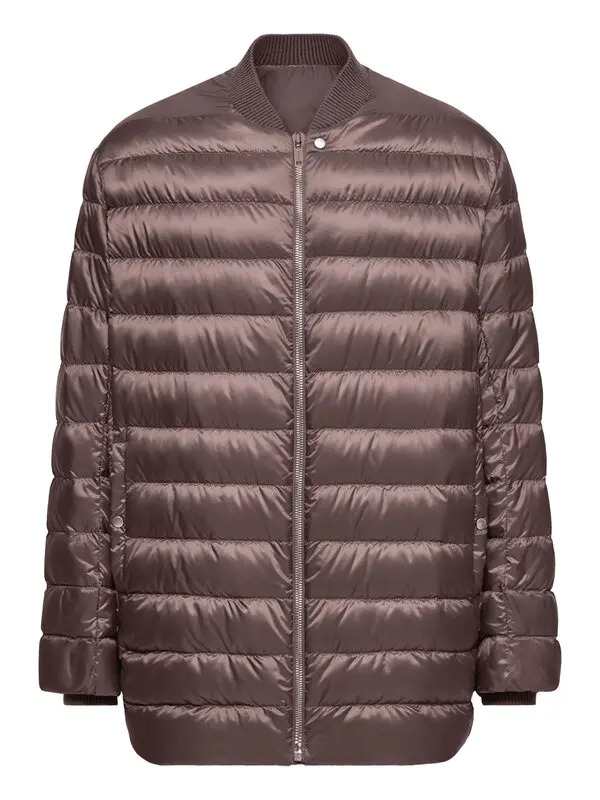 Moncler Down Zip-up Jacket - Marrone