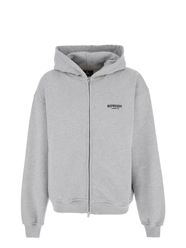 REPRESENT Zip Up Hoodie - Grey