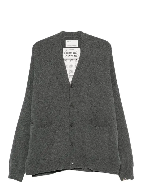 Extreme Cashmere V-neck Button-up Cardigan - Grey