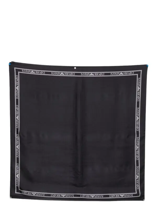 Emporio Armani Printed Silk Foulard - Black