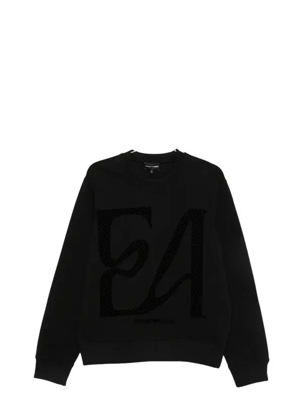 Emporio Armani Logo Cotton Sweatshirt - Blue