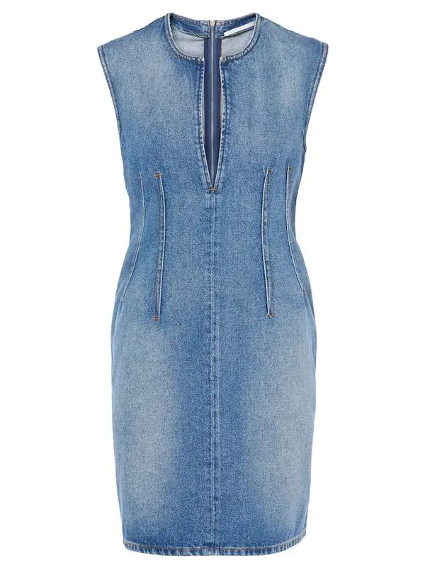 Stella McCartney Denim Mini Dress Vintage - Blue